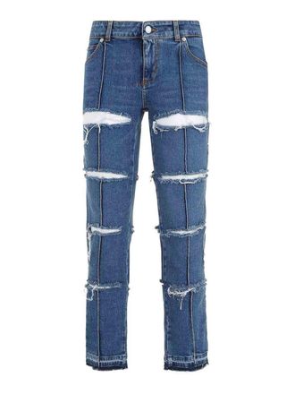 Alexander McQueen Jean Droit - Bleu
