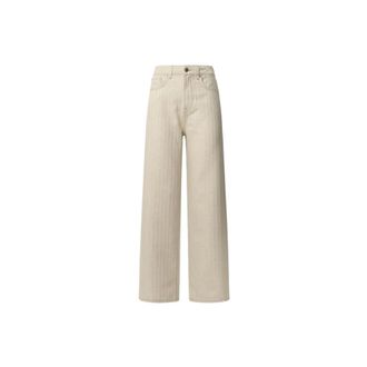 Pepe Jeans London Gestreifte Straight Leg Hose - - Trousers - Damen - Beige - W31