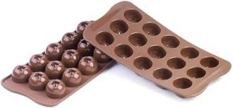 Silikomart | SCG03 Silikonform für IMPERIAL Pralinen, Antihaft, 15 Pralinen, Packung mit 1 Form für Süßigkeiten, Easy Choc 3D, Ø 28 h 20 mm, Made in Italy
