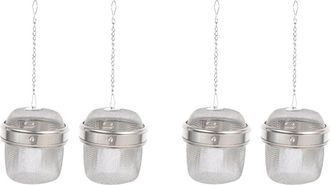 Amosfun 4 St&uuml;ck Gew&uuml;rzkugeln Teebeh&auml;lter Sammler Gestell Nudel Sieb edelstahlreinigungskugeln schmuck reinigung betrachten schmuck waschkorb Teekugeln f&uuml;r die