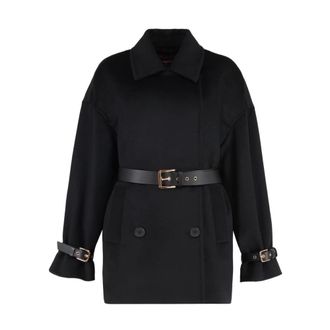 Max Mara Damen, M&auml;ntel, Schwarzk, LGr&ouml;&szlig;e