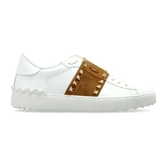 Valentino Garavani Leder-Sneaker mit Nieten - - Shoes - Damen - Wei&szlig; - 40 EU