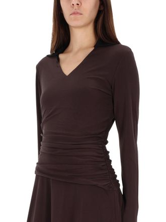 Tory Burch Asymmetrical Viscose Midi Dress - Brown