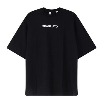 Aspesi Homme, Tops, Noir, Taille: L Sbagliato Print T-Shirt