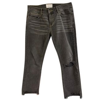 Current Elliott Current/Elliott Grey Distressed Cropped Jeans Size 28/71