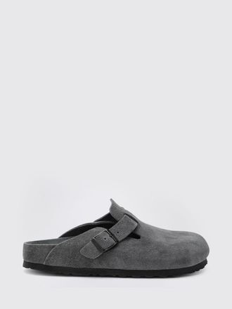 Birkenstock Sabots Boston en cuir su&eacute;d&eacute; avec bride r&eacute;glable