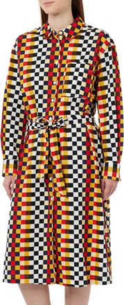 Benetton Damen 4rdldv052 Kleid, Mehrfarbige Bilder 67n, L