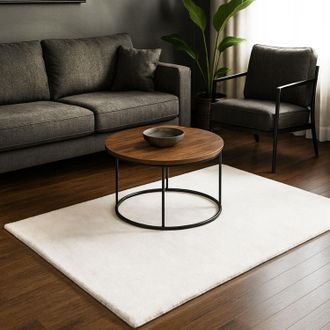 Vimoda Teppich Wohnzimmer Schlafzimmer Ultra Weich - Modern, super flauschig & weich, dicht gewebt,Farbe:Creme;Ma&szlig;e:120x170 cm