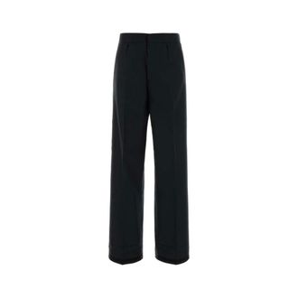 Maison Margiela Femme, Pantalons, Noir, Taille: 40 FR Wide Leg Pantalons