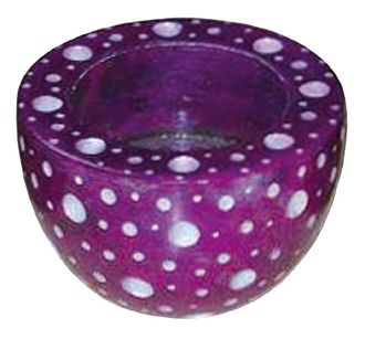 Saraswati Designs Teelicht Speckstein lila 6cm