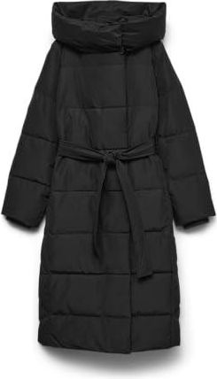 Vero Moda Vmleonie Long Down Jacket GA Boo Manteau matelassé, Noir, XS Femmes
