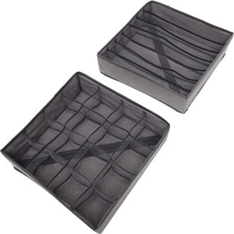 Cabilock Unterwäsche Organizer Aufbewahrungsbox Netzstoff 2 Stück Faltbar Für Socken Bhs Unterhosen Schubladenteiler Waschbar Und Reißfest