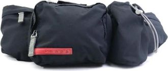 Prada unisex, Pre-owned, Noir, Taille: ONE Size Sac Banane Vintage en Polyester Pre-owned