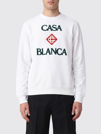 Casablanca Sweat-shirt &agrave; col rond en coton biologique avec logo contrastant