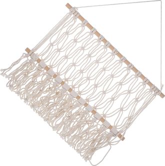 DOITOOL Handgewebtes Baumwoll wandregal Dekoratives Kinderzimmer Wandbuchregal Multifunktionales Schlafzimmer Aufbewahrungsnetz Nordischer Stil Stabile Wandha