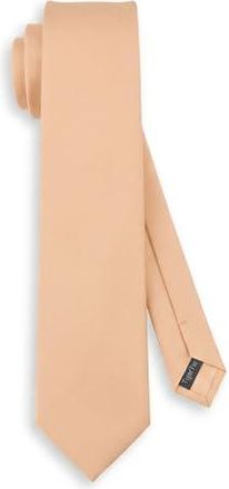 TigerTie Cravate pour homme : cravate classique de 7,5 cm au design uni, id&eacute;ale pour les rendez-vous daffaires, les occasions festives et les loisirs, saumon, 