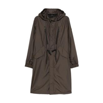 Moncler Aliso Langer Polyamid Parka - - Jackets - Damen - Braun - S
