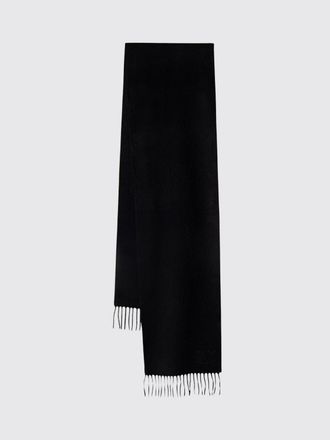 Max Mara &Eacute;charpe bicolore en pure laine avec monogramme brod&eacute; et franges