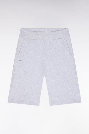 Eden Park Short En Molleton Coton Gris Coupe Droite