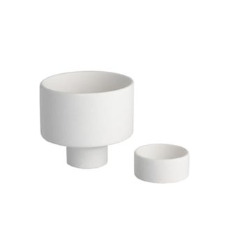 Storefactory multifunktionaler Liaved Kerzenhalter Keramik wei&szlig;