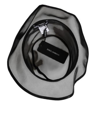 Dolce & Gabbana Mens Silk Mesh Bucket Hat Black