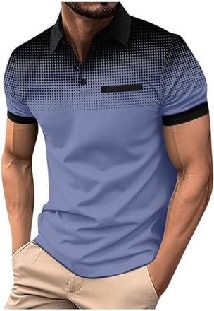 Generic Chemise de golf extensible d&eacute;contract&eacute;e &agrave; manches courtes et col rabattable, l&eacute;g&egrave;re, polyvalente, &eacute;l&eacute;gante, confortable, respirante, pour le travail, 