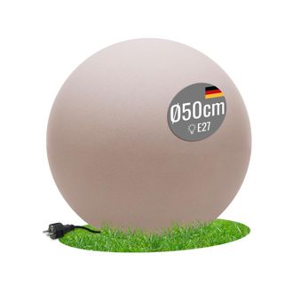 8 Seasons design LED Kugelleuchte 50 cm, Shining Globe (sand), E27, Leuchtmittel warmweiß - wetterfest - große Kugellampe für außen (Garten, Terrasse, Balkon) u