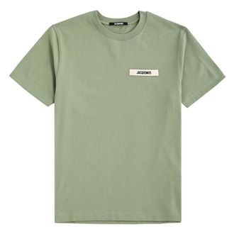 Jacquemus Homme, Tops, Vert, Taille: 2XL Le T-shirt Gros Grain