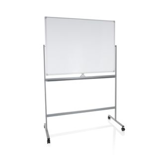 hjh OFFICE 830036 Whiteboard MULTIBOARD I 90 x 120 cm Mobile Tafel mit Rollen, beidseitig beschreibbar, magnetisch & abwischbar