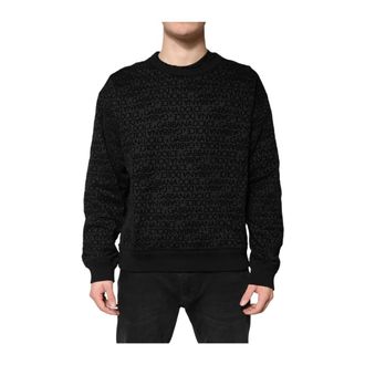 Dolce & Gabbana Monogram Rundhals-Sweatshirt Pullover - - Sweatshirts & Hoodies - Herren - Schwarzk - S