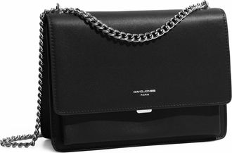 David Jones Damen Umhängetasche Mittelgoße - Crossbody Bag PU Leder Frau - Ketten Handtasche Klappe Schultertasche - Elegante Tasche Mode Abendtasche - Alltag Rei