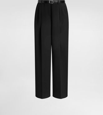 Dolce & Gabbana Wool Gabardine Trousers - Frau Hosen Und Shorts Schwarz Wolle 48