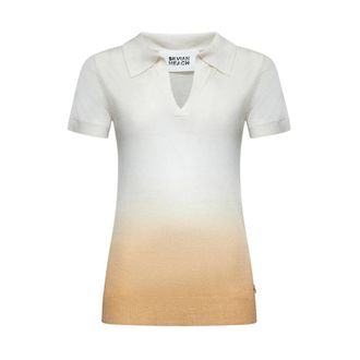 Silvian Heach T-Shirt mit V-Ausschnitt im Faded-Look - - Knitwear - Damen - Wei&szlig; - L