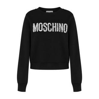 Moschino Logo Sweatshirt - - Sweatshirts & Hoodies - Damen - Schwarzk - S
