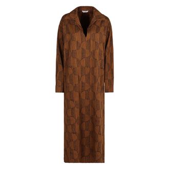 Max Mara Baumwoll Mini-Kleid mit Hemdkragen - - Dresses - Damen - Braun - M