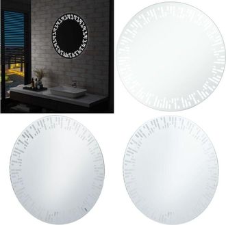 vidaXL Vidaxl - Badezimmerspiegel mit led 80 cm - LED-Spiegel - Badezimmerspiegel - Spiegelschrank - Rund - Silberner Spiegel - Home & Living