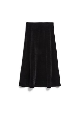 Armedangels Damen Jerseyrock aus Bio-Baumwoll Mix VOLAGAA Velvet Slim Fit Black