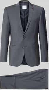 Roy Robson Slim Fit Anzug aus Woll-Mix in unifarbenem Design