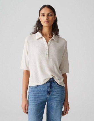 OPUS Poloshirt SILKAS Loose in Strickoptik