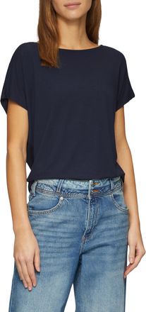 s.Oliver Flie&szlig;endes Jersey-Shirt mit &uuml;berschnittenen Schultern