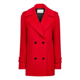 Nina Ricci Kaschmir Und Wolle - - Coats - Damen - Rot - S