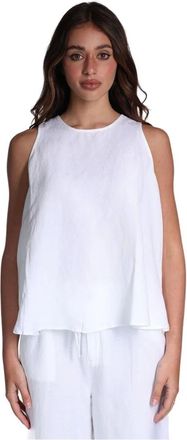 Sun 68 Femme, Tops, Blanc, Taille: 42 FR S36216 D&eacute;bardeur