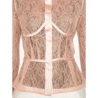 Elisabetta Franchi Floral Lace Panel Blouse - Pink
