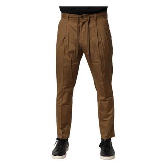 Dolce & Gabbana Braune Baumwoll-Chino-Hose - - Trousers - Herren - Braun - M