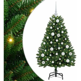 vidaXL K&uuml;nstlicher Weihnachtsbaum Gr&uuml;n 120 cm PVC und Metall vidaXL