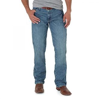 Wrangler Men s Retro Slim Fit Boot Cut Jean, Worn In, 38x36