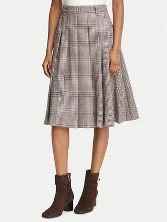 Tommy Hilfiger Faltenrock WW0WW52233 Dunkelbeige A-Line Fit