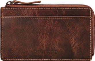 STILORD Ano 2-in-1 Leder Schlüsseltasche Schlüsseletui 6 Karten-Fächer Münzfach Geld-Fach ideal als Slim Wallet Mini Geldbörse Echtleder Damen Herren Schlüsse
