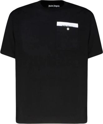 Palm Angels T-shirt Sartorial Tape Pocket - Homme - Tops - Noir - Taille: XL