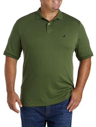 Nautica Herren Kurzärmeliges Poloshirt aus Weicher Baumwolle mit Klassischer Passform Polohemd, Pine Forest, 4XL (Hoch)